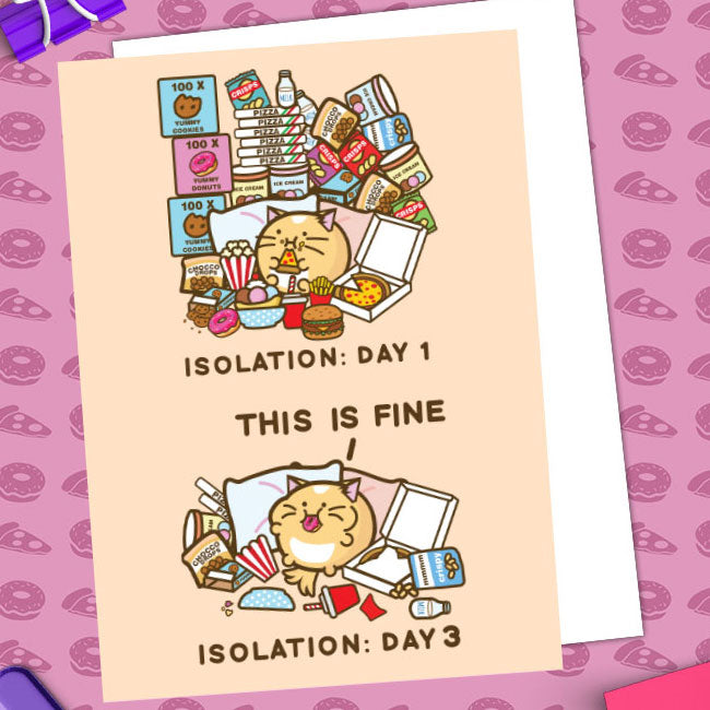 This is fine Card – Fuzzballs